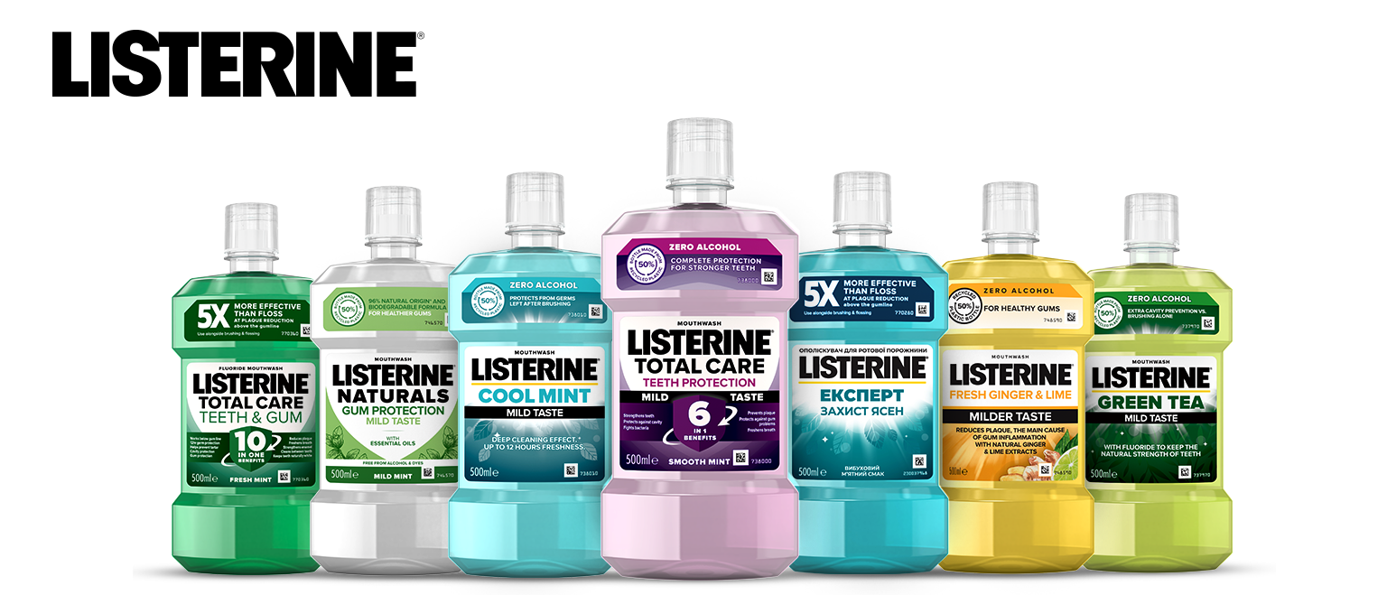 Ополаскиватель для ротовой полости Listerine Ультра отбеливание 500 мл ...