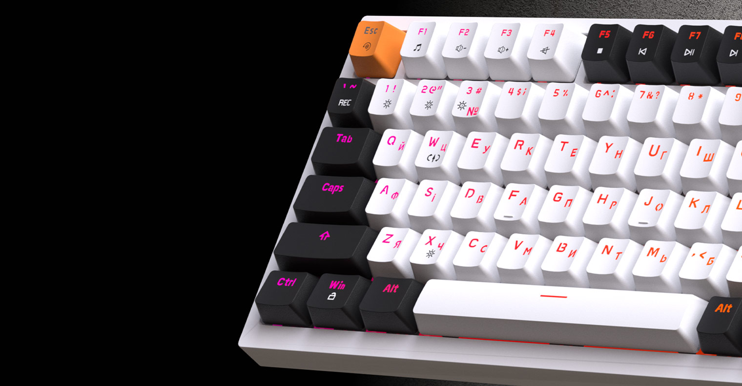 Клавиатура механическая проводная GamePro MK160W Hot-Swap Red Swich 75% RGB White – фото, отзывы ...