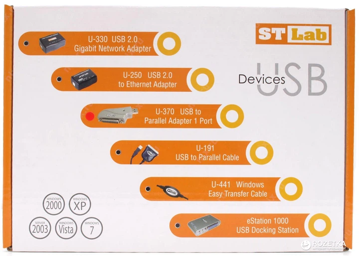 Адаптер STLab USB 2.0 - LPT 25-pin (U-370) – фото, отзывы ...