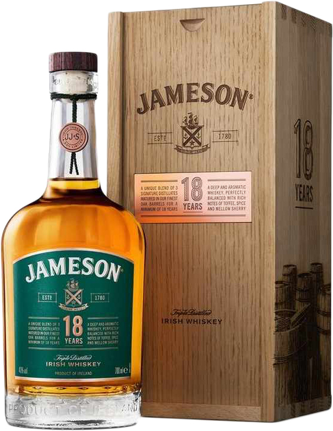Виски Jameson Limited Reserve 18 лет выдержки 0.7 л 40% в подарочной ...