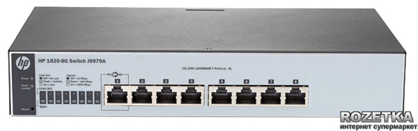 Комутатор HP 1820-8G (J9979A) – фото, відгуки, характеристики в ...