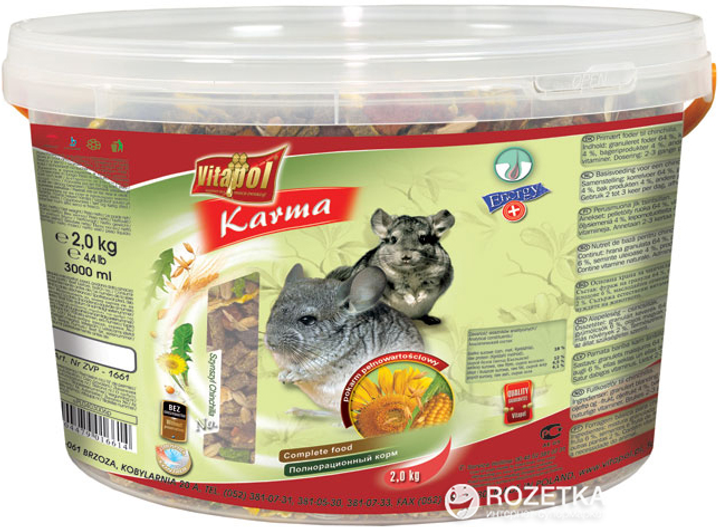Полнорационный корм для шиншиллы Vitapol 2 кг (5904479016614) – в ...