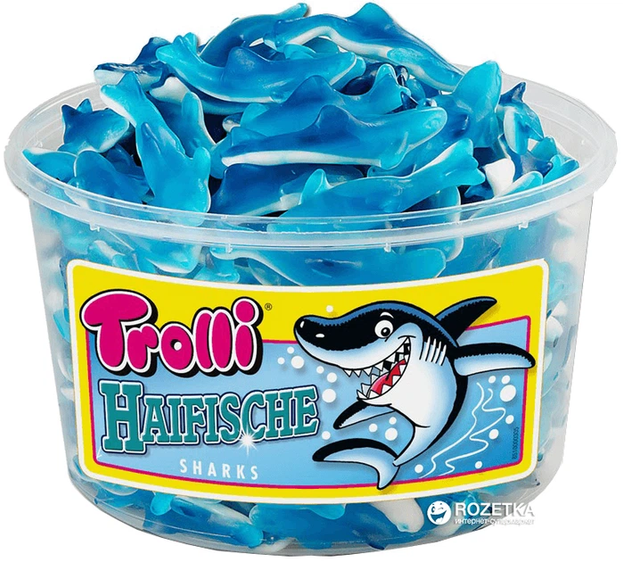Конфеты жевательные Trolli Акулы 1.2 кг (4000512994329) – купить в ...