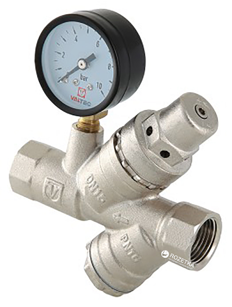 Клапан подпиточный VALTEC с фильтром и манометром 1/2" (VT.515.N.04 ...