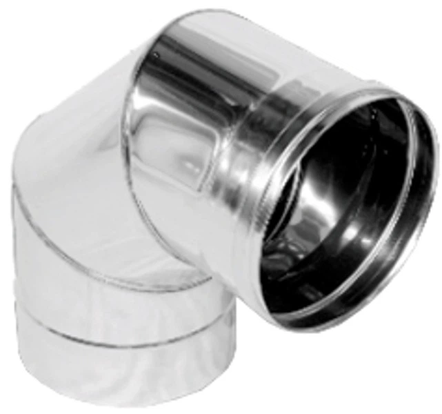 Колено дымохода фиксированное 90º нержавейка Версия Люкс D-200 мм ...