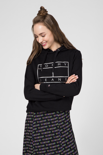 Женское черное худи TJW ESSENTIAL LOGO Tommy Hilfiger XS DW0DW07547 от ...