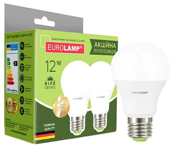 Промо-набор 1+1 Eurolamp LED E27 12W 4000K A60 (MLP-LED-A60-12274(E)) – фото, отзывы ...