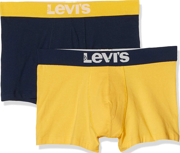 Трусы-шорты Levi's Levis Men Solid Basic Trunk 2P 905002001-002 XL 2 шт Синий/Желтый ...