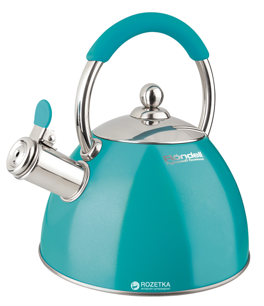 Чайник Rondell Turquoise со свистком 2 л (RDS-939) – фото, отзывы ...