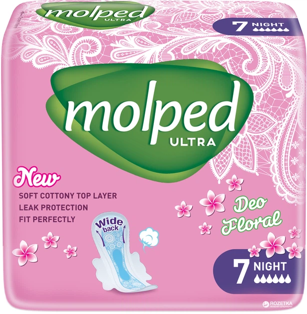 ROZETKA | Гигиенические прокладки Molped Ultra Night Deo Floral 7 шт ...