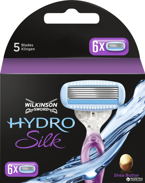Сменные лезвия Wilkinson Sword Women Hydro Silk Purple в упаковке 6 шт ...