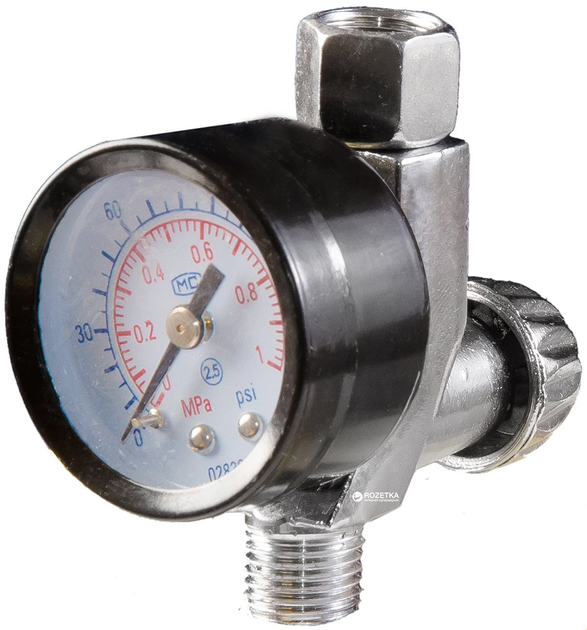 Редуктор с манометром для краскопульта Mastertool 0-12 бар 1/4" (80 ...