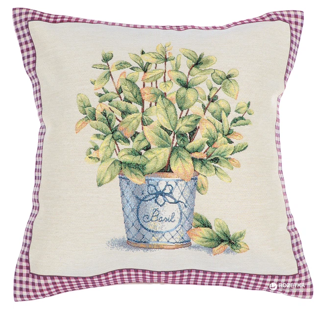 Наволочка гобеленовая односторонняя Limaso Basil KISS 164B 45x45 см ...