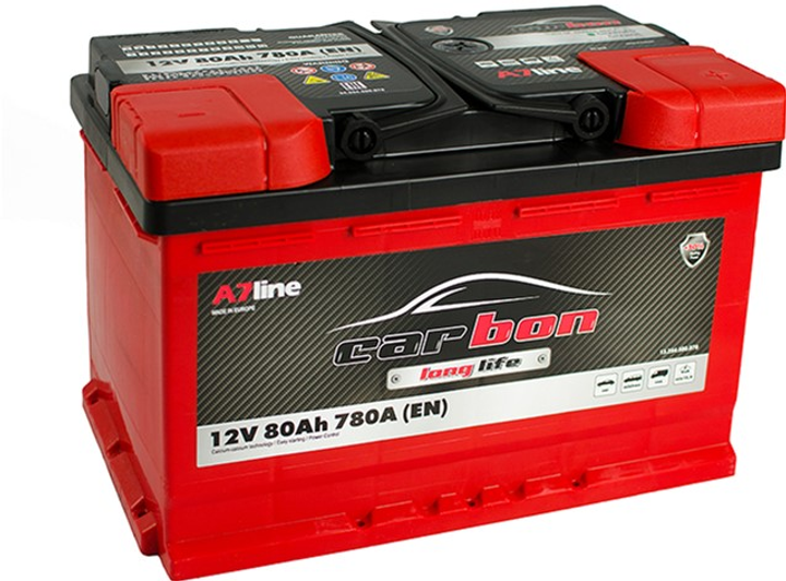 Автомобильный аккумулятор 80 Ah/12V CARBON (0) Euro (CRB80-00) – фото ...
