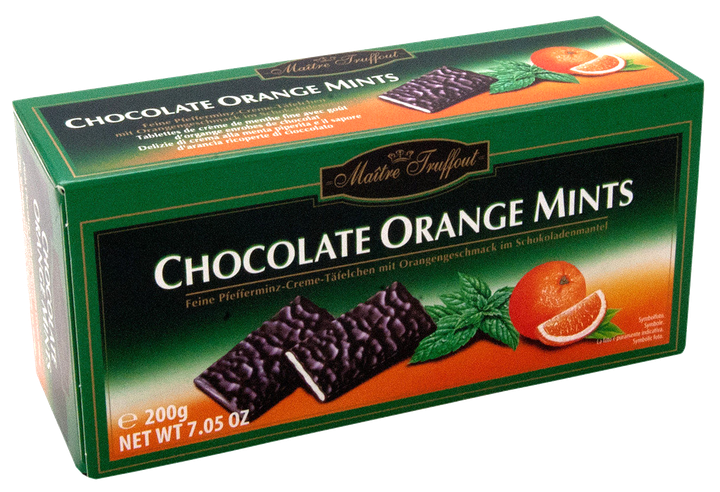 Шоколадні цукерки Maitre Truffout Chocolate Orange Mints із чорного ...