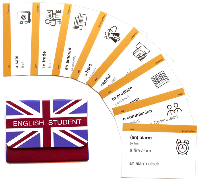Карточки для изучения английского языка English Student В1.1 500 шт ...