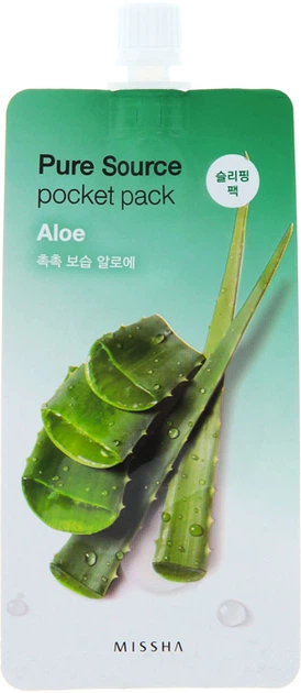 Маска ночная Missha Pure Source Pocket Pack с экстрактом алоэ вера 10 ...