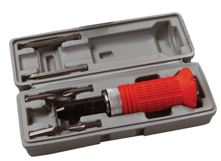 Отвёртка MasterTool GM ударно-поворотная+6 насадок резин. ручка в кейсе (Арт.: 40-0150) – фото ...