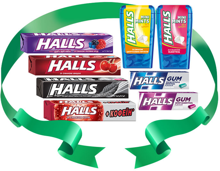 Набор Halls леденцов и жевательных резинок 8 вкусов (202006051443 ...