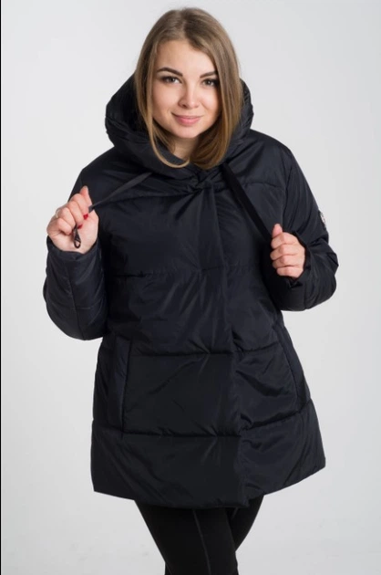 Куртка женская демисезонная больших размеров MODA 00057 5XL (58) Черный (00057/1 E) – Брендовая ...
