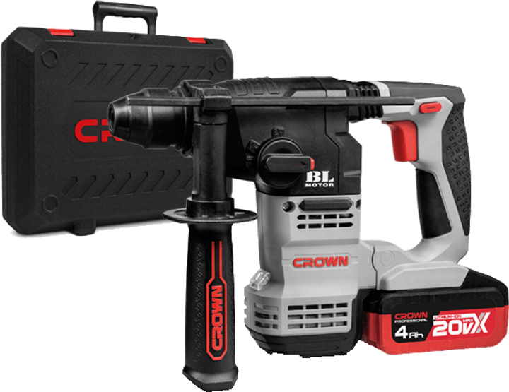 Перфоратор аккумуляторный Crown CT 28001HX-4 BMC – фото, отзывы ...