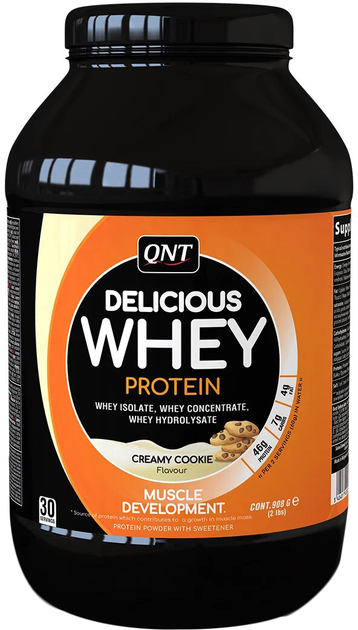 Протеин QNT Delicious Whey protein 908 г Cookies & cream (5404017400023 ...