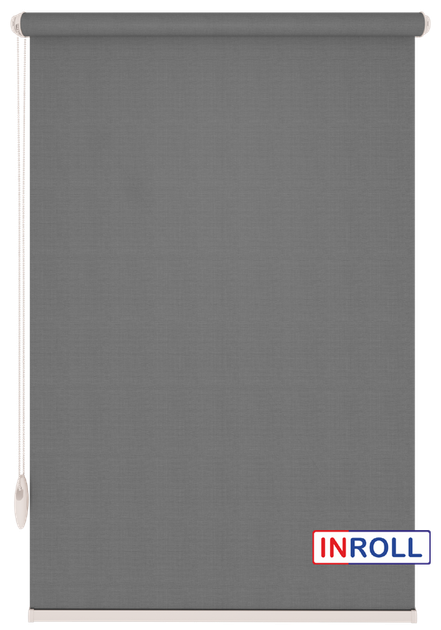 Ролета тканевая INROLL Есо-Mini 40х185 см Camila Темно-серый A647 ...