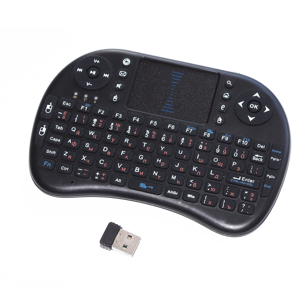 Беспроводная мини клавиатура русская с тачпадом UKC i8 2.4G для Smart ...