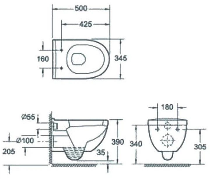 Унитаз подвесной DEVIT Project 3120147 с сиденьем Soft Close дюропласт – фото, отзывы ...