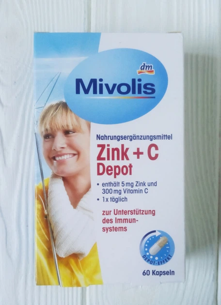 Вітаміни Zink+C Depot Mivolis 60 капсул Німеччина – фото, відгуки ...