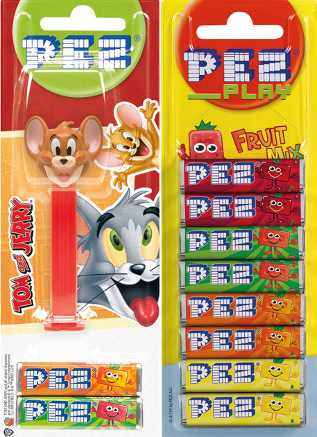 Набор конфет PEZ Tom & Jerry (Jerry) + запаски 8 шт х 8.5 г ...