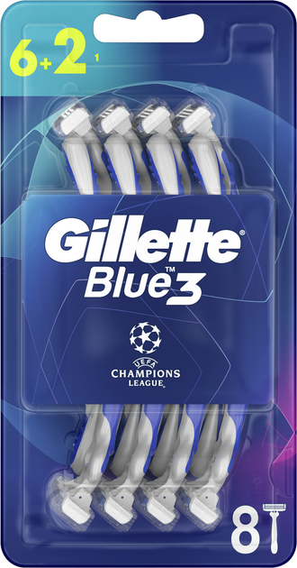 Одноразовые станки для бритья (Бритвы) мужские Gillette Blue 3 8 шт ...