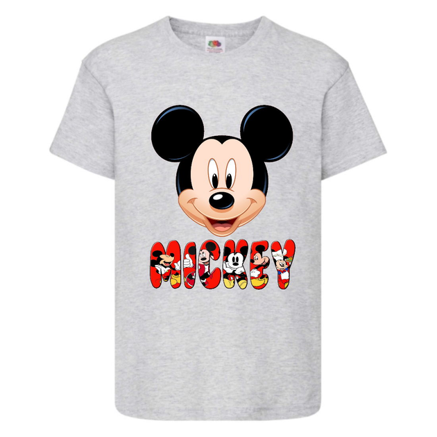 Футболка детская Микки Маус 004 (Mickey Mouse) серая (MMS gr 004) 152 ...