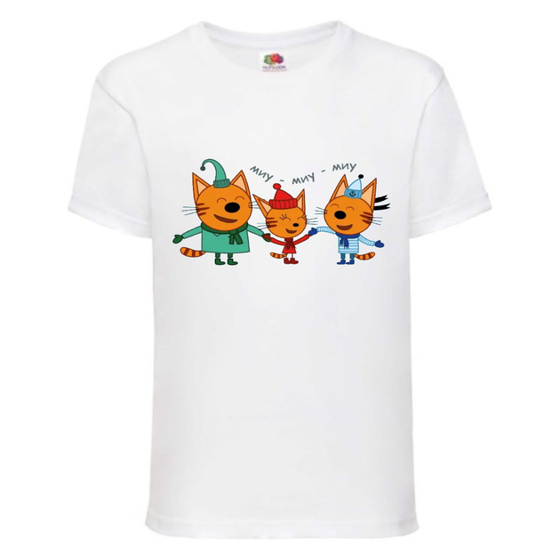 Футболка детская Три Кота 3 (Three Cats 3 TC wh 3) белая 104 см от ...