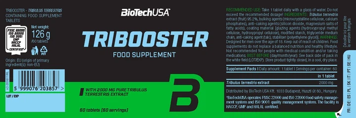 Тестостероновый бустер Biotech Tribooster (Ф000440) – фото, отзывы ...