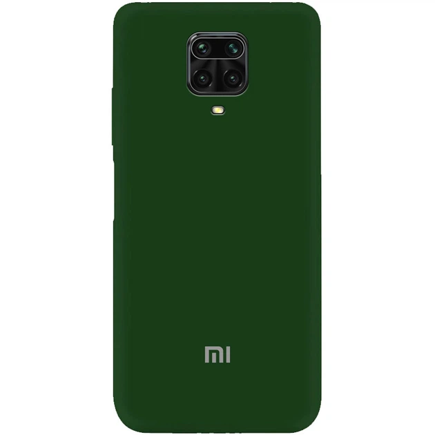 Накладка Silicone Full Cover для Xiaomi Redmi Note 9s Зеленый * Dark ...