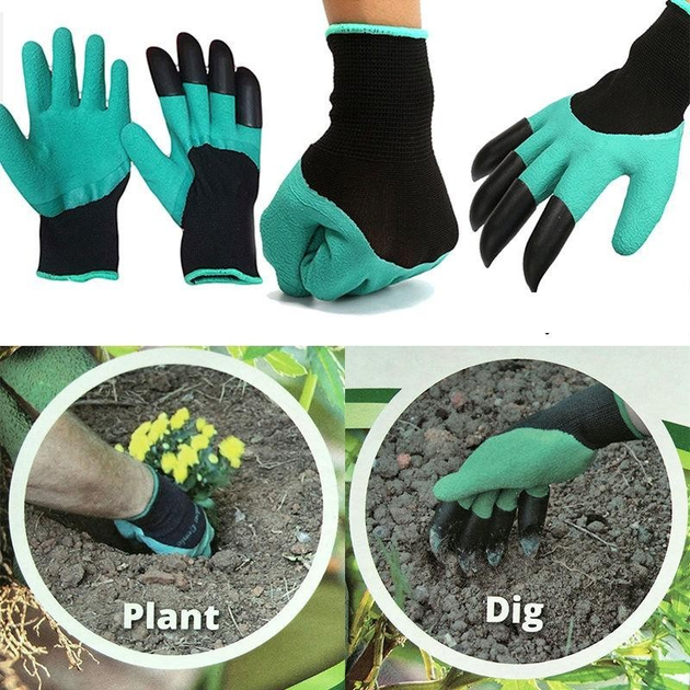 Перчатки садовые когти для сада и огорода GARDEN GENIE GLOVES – фото ...