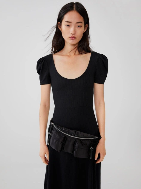Платье миди летнее женское Zara 5644/810/800-AAAD L Черное ...