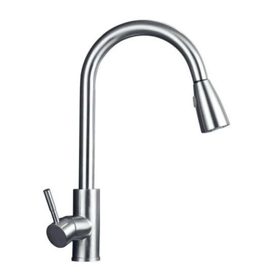 Смеситель для кухни с выдвижным изливом Frap F60899-1 Нержавеющая сталь – фото, отзывы ...