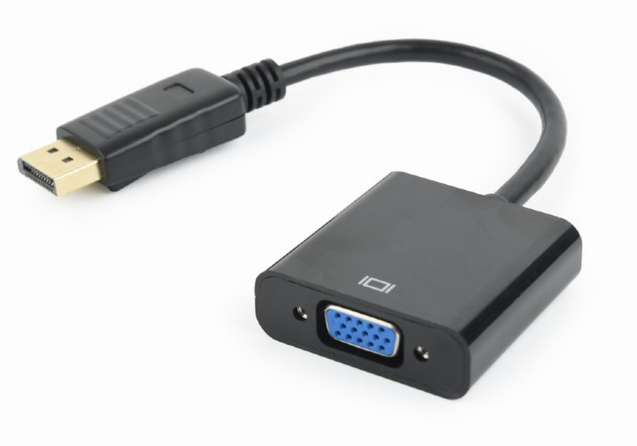 Адаптер DisplayPort (M) - VGA (F), Cablexpert, Black, 15 см (A-DPM-VGAF ...