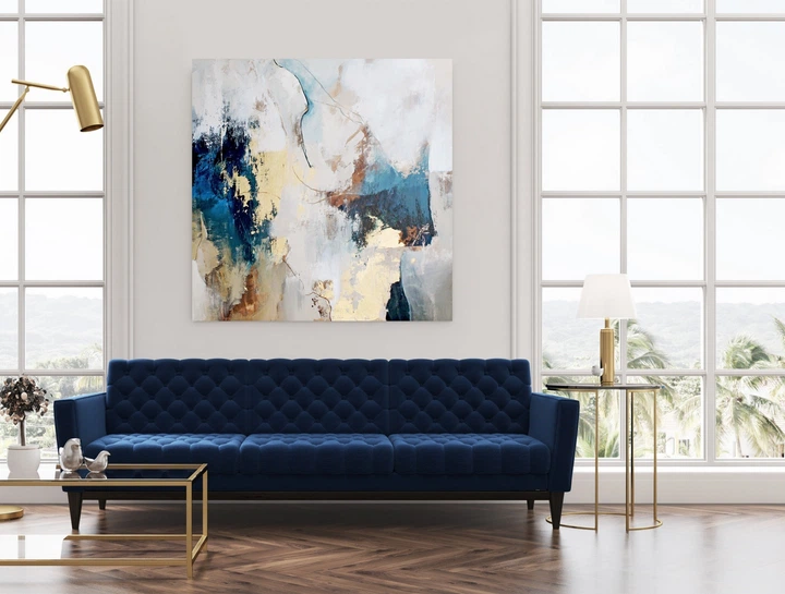 Картина акриловими фарбами на полотні Mati Sobriety Ручної роботи 70х70 см Aa 232 P 70 70