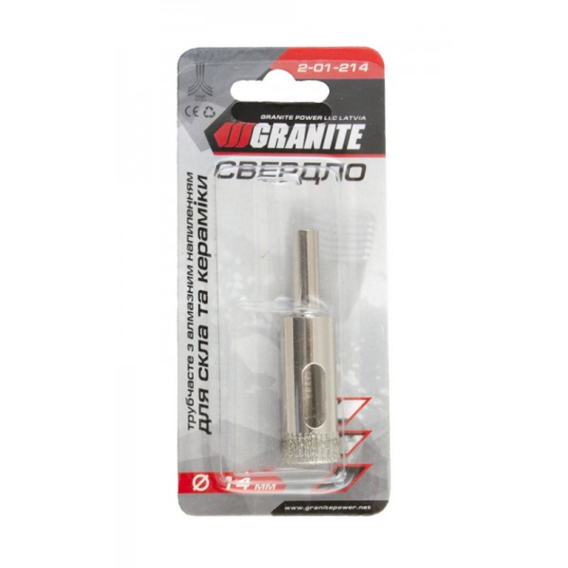 Сверло трубчатое GRANITE GM с алмазным напылением для стекла и плитки ...
