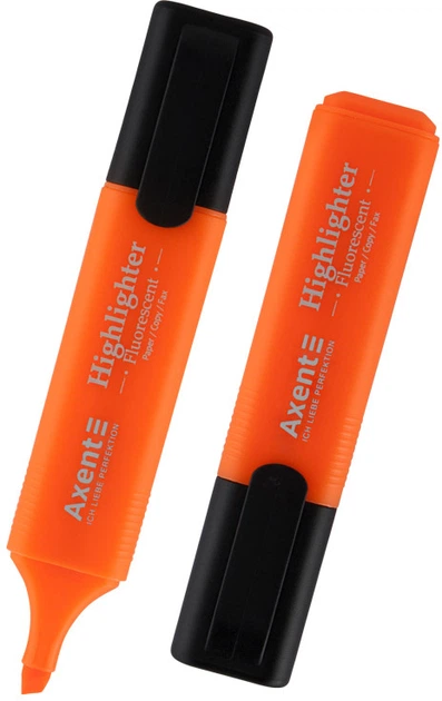 Набор текстовых маркеров Delta by Axent Highlighter 1-5 мм Оранжевый 12 шт. (2531-12-A) – фото ...