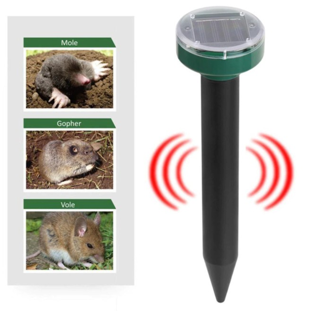 Набор из 2 штук - Эффективный ультразвуковой отпугиватель Solar Rodent ...
