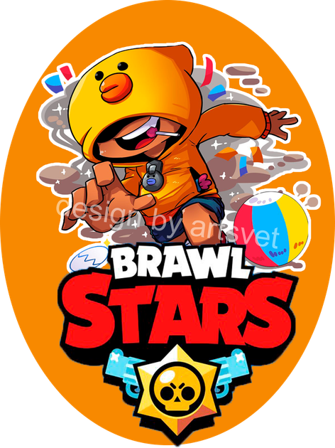 Термотрансферная наклейка на одежду "А4" (1шт) Brawl Stars Leon (Бравл ...