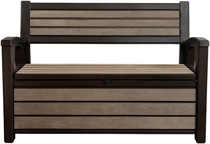 Скамейка-сундук Keter Hudson Bench 227 л коричневая – фото, отзывы ...