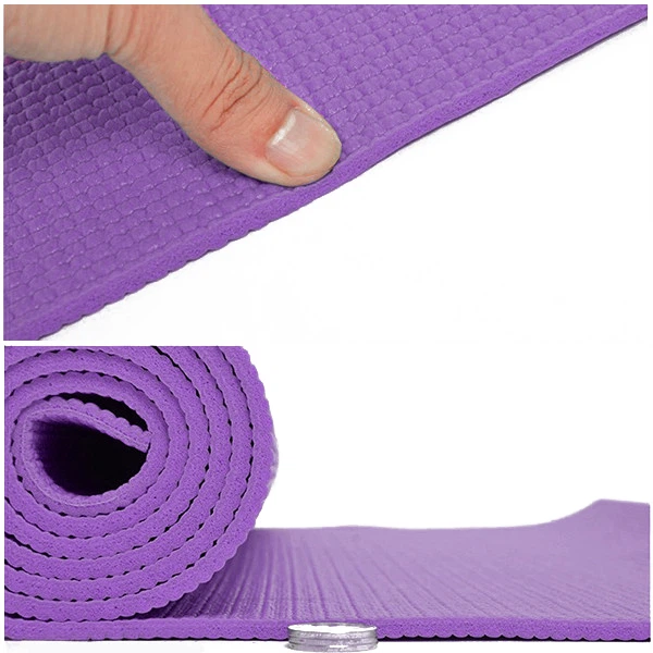 Коврик для фитнеса SCOUT PVC (ПВХ) 6 мм фиолетовый с чехлом SCT-KP-V ...