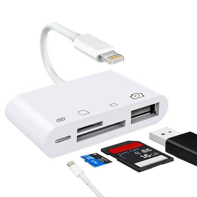 Адаптер Otg перехідник картрідер для Iphone Ipad Nk 108l 4 In 1