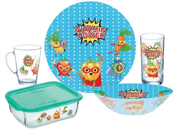 Дитячий набір столового посуду Luminarc Vitamin Power з 5 предметів ...
