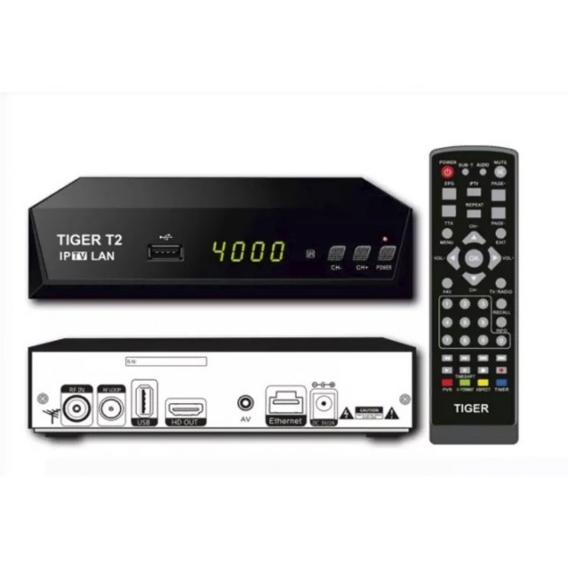 Ресивер TIGER T2 IPTV LAN 100Mb Металл - DVB-C/T/T2, CPU GX3201H, 32 ...